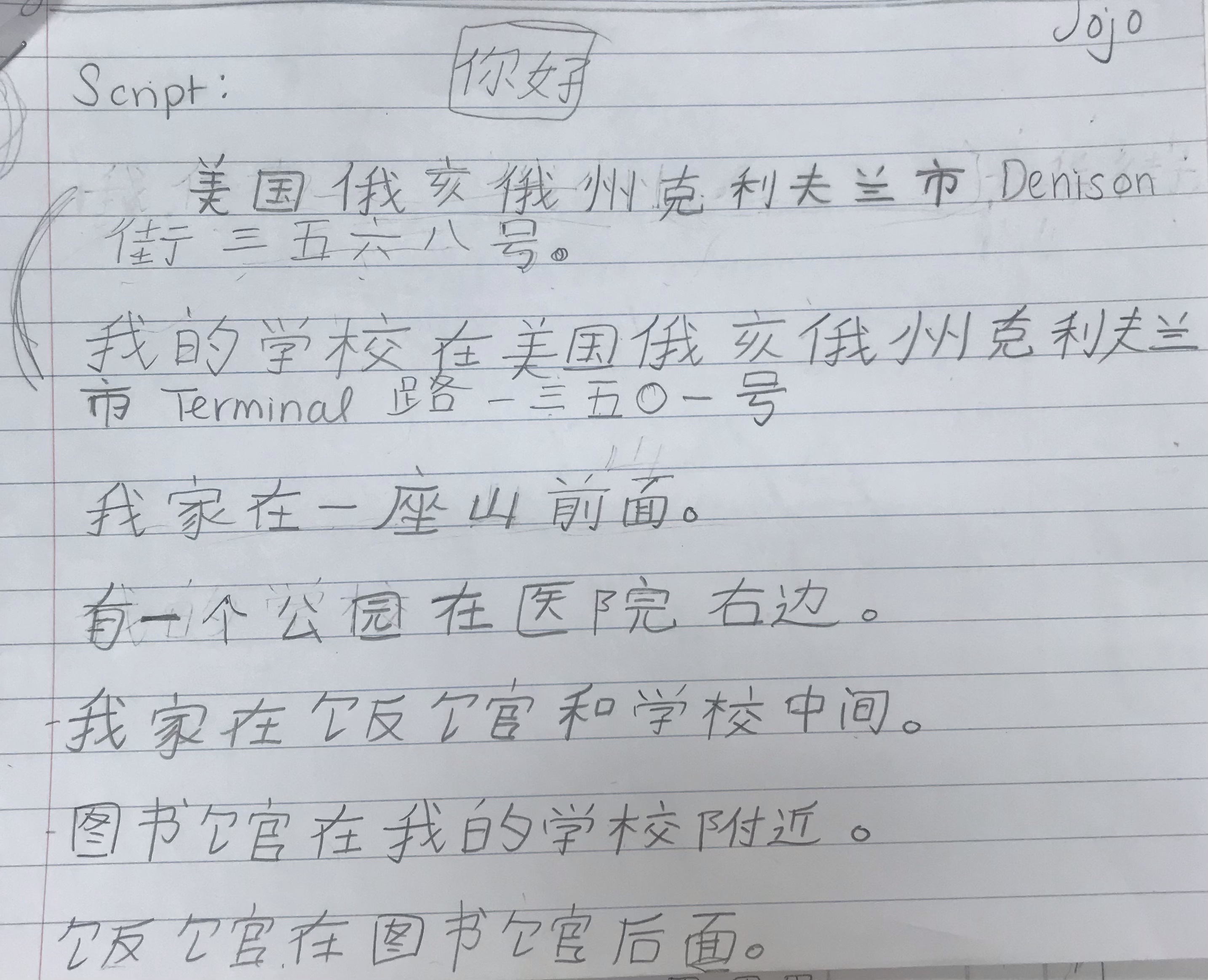 Chinese Oral Assignment using location phrases – Ling-Ling Chinese